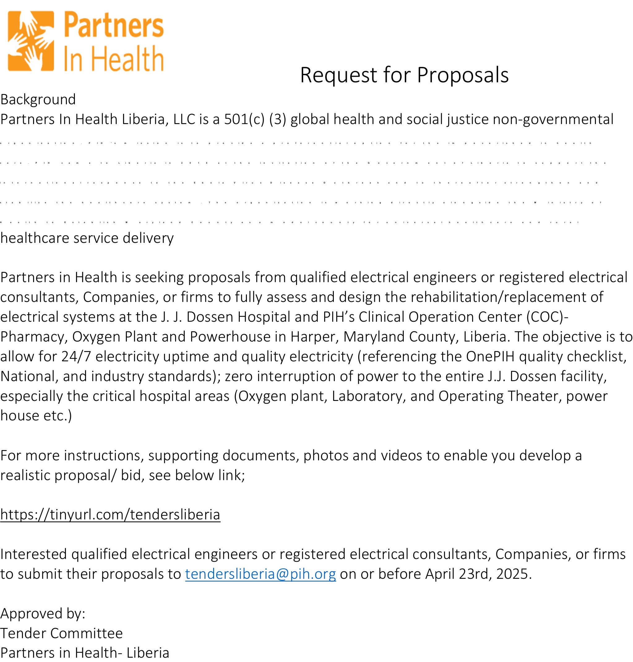 Request for Proposals Background - In Profile Daily Newspaper
